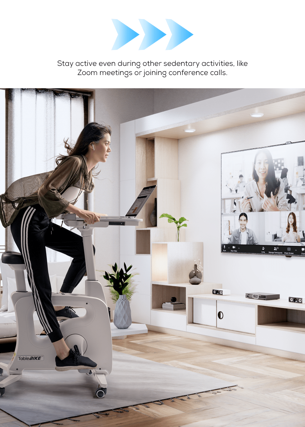 SNOWFIT TableBIKE™️ Multifunctional Ergonomic Standing Desk Gym Bike