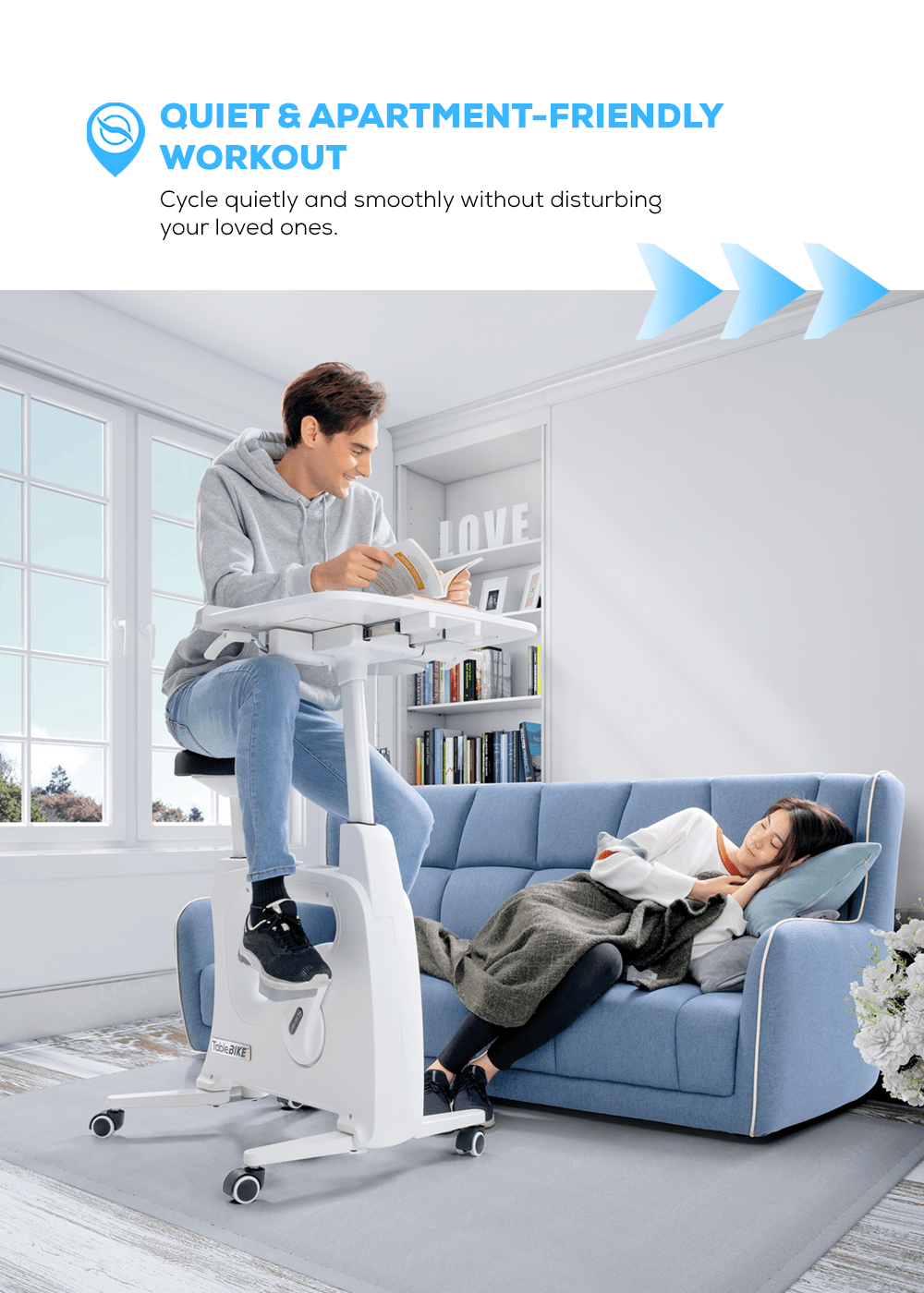 SNOWFIT TableBIKE™️ Multifunctional Ergonomic Standing Desk Gym Bike